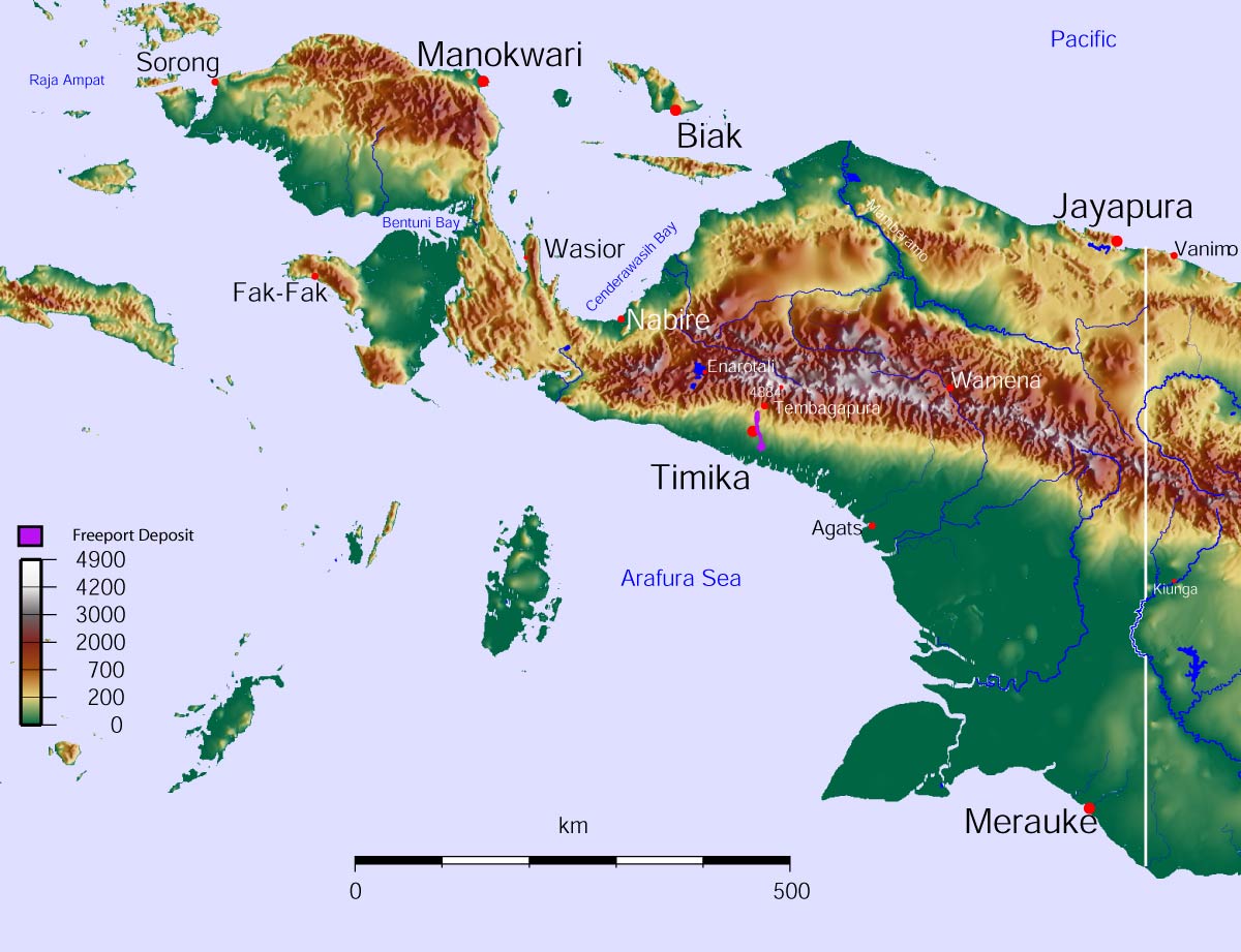 Irian Jaya Map